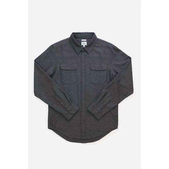Bridge & Burn | Shirts | New Bridge Burn Bedford Charcoal Herringbone ...